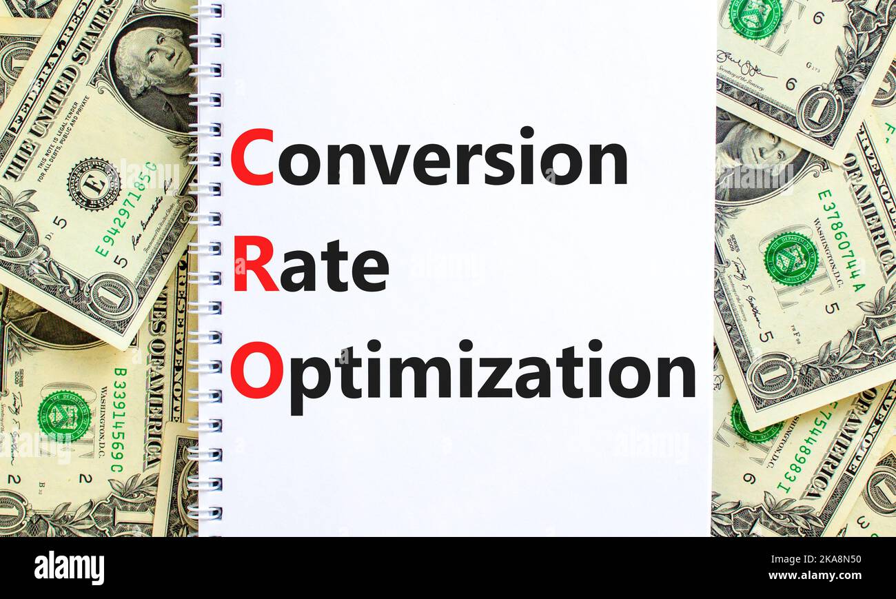 CRO conversion rate optimization symbol. Concept words CRO conversion ...