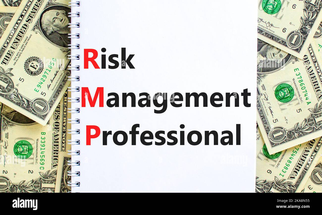 RMP risk management professional symbol. Concept words RMP risk ...