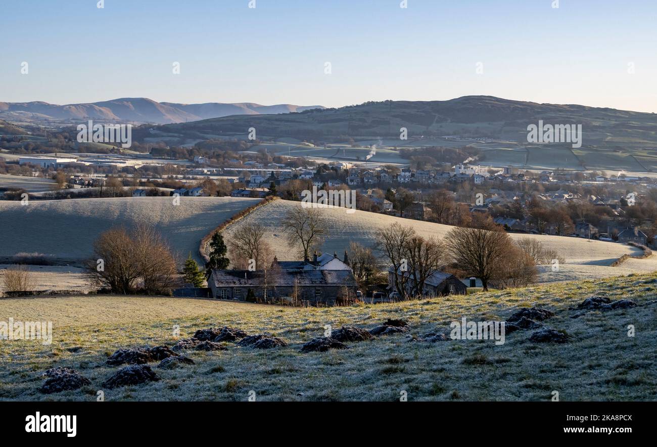 A view looking towrds the Cumbrian Fells from Kendal Stock Photo - Alamy
