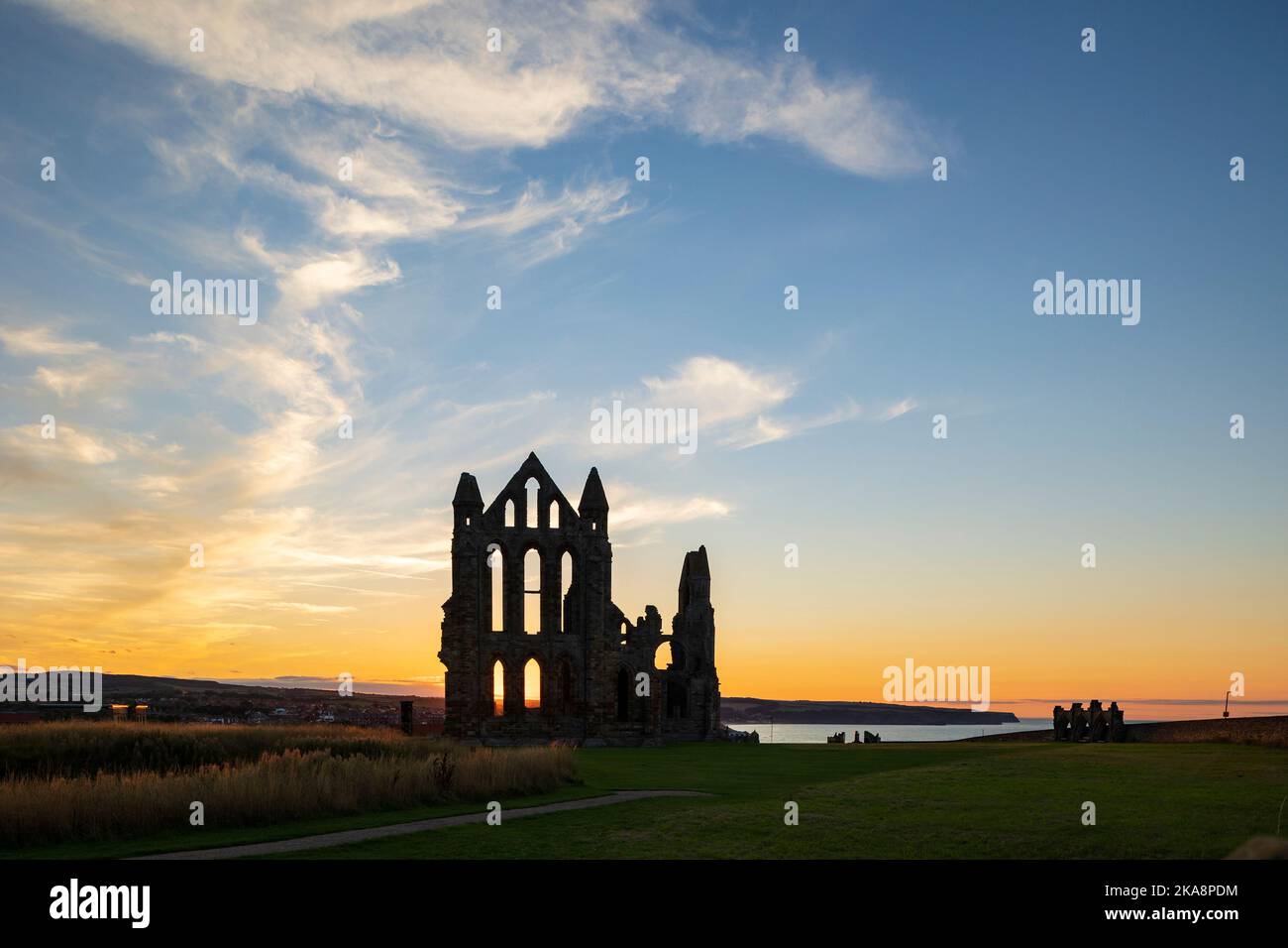 Whitby abbey sunset hi-res stock photography and images - Alamy