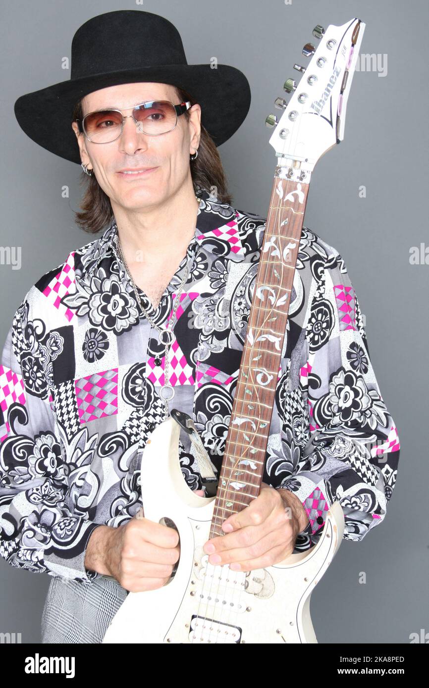 Steve Vai photographed in 2012 at his home in Culver City, California ...