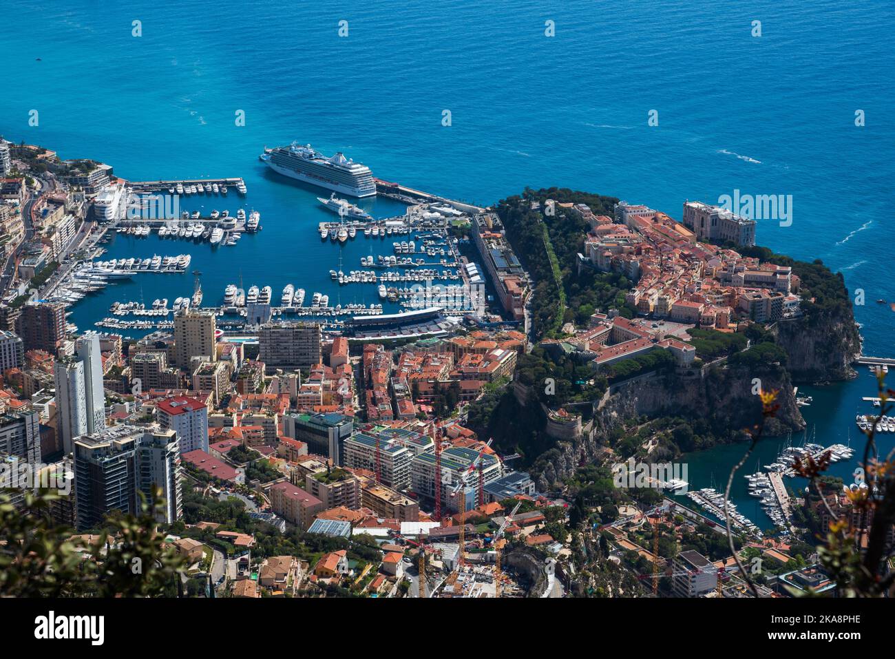 An aerial shot of the Principato di Monaco, Montecarlo Stock Photo - Alamy
