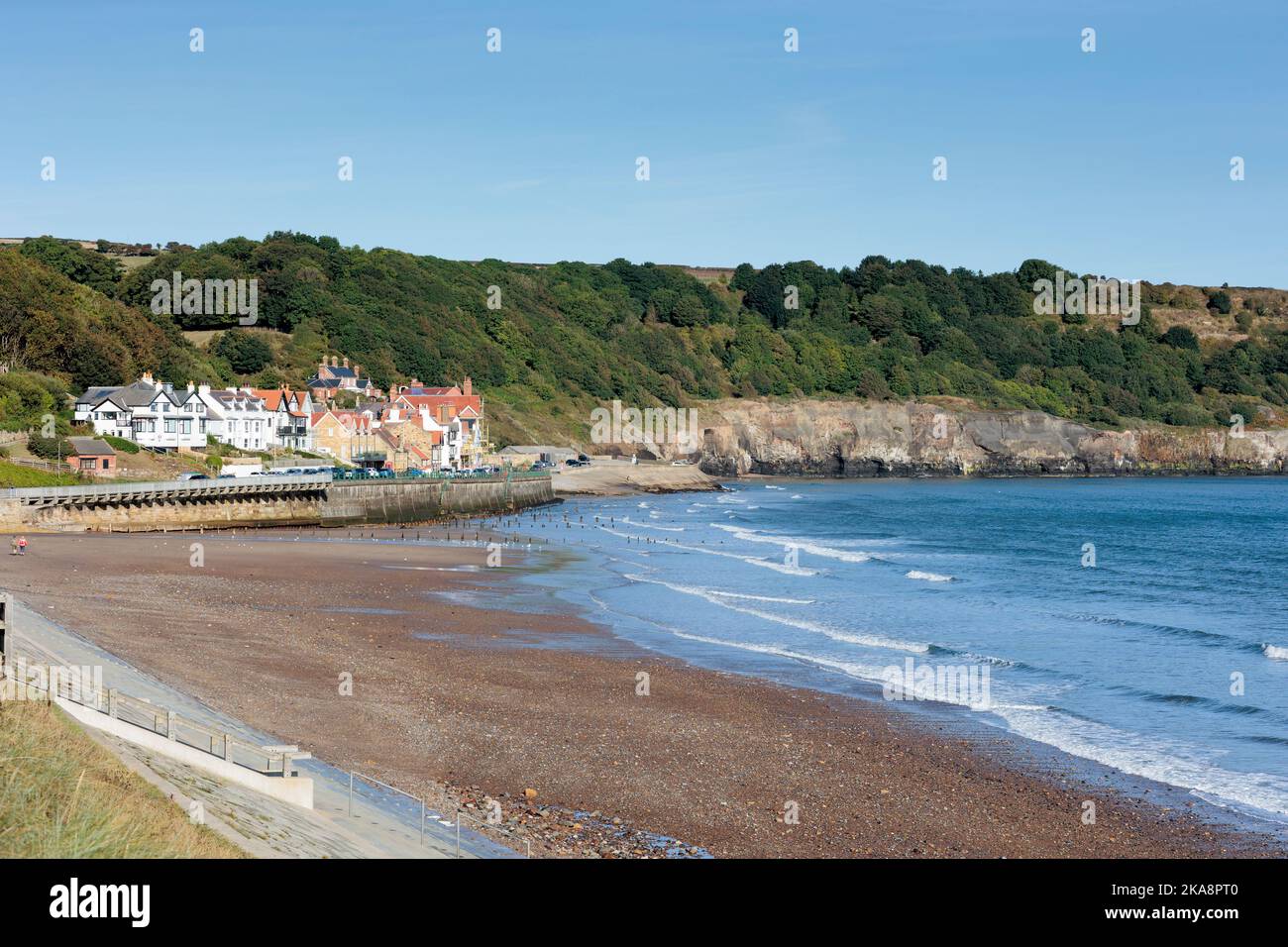 Sandsend beach nr Whitby North Yorkshire England Stock Photo - Alamy