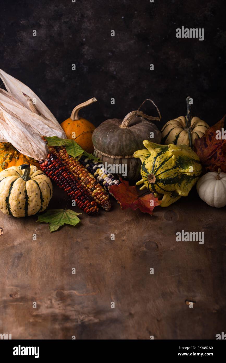 Autumn still life with pumpkin Stock Photo - Alamy
