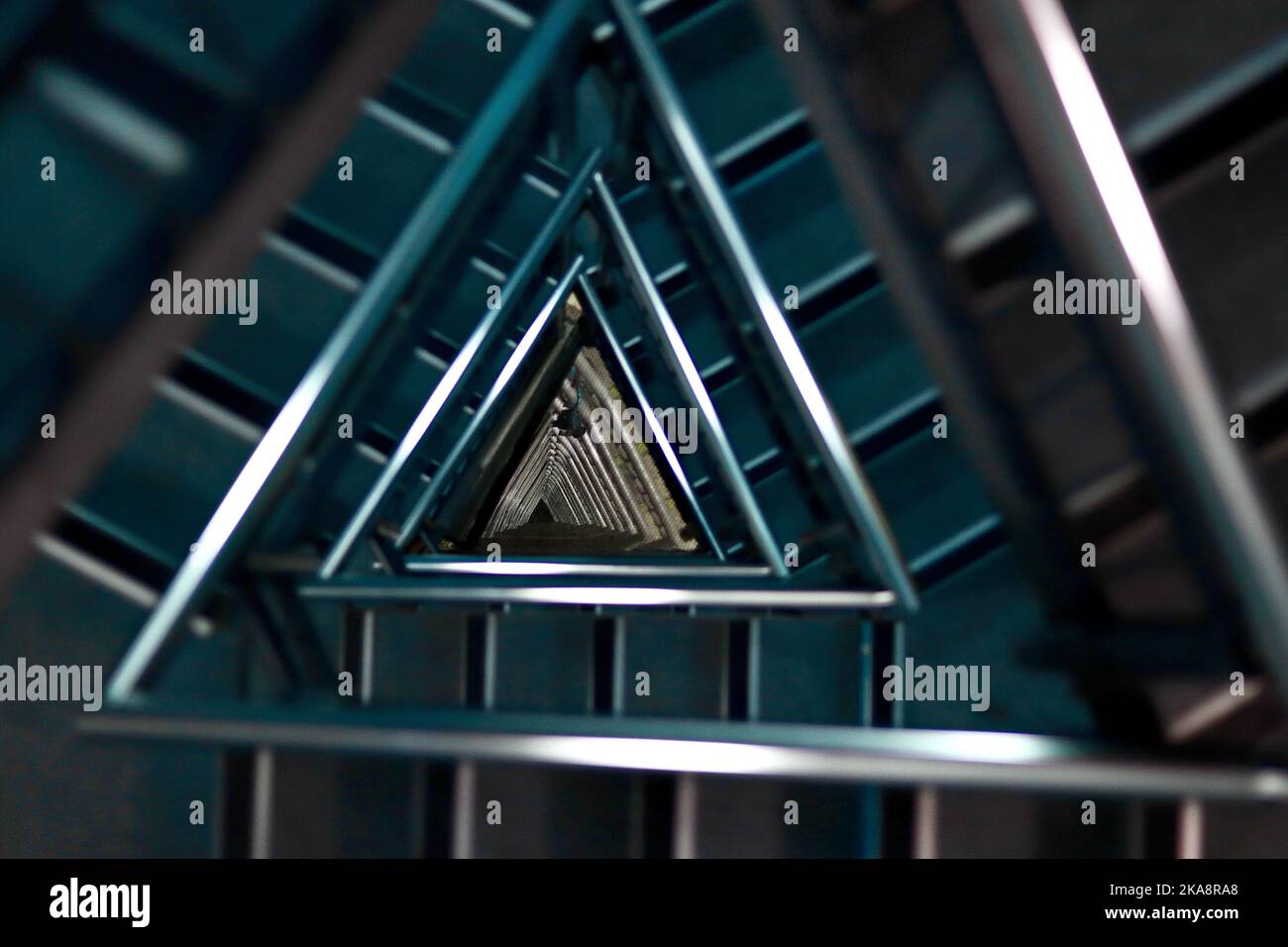 A top view shot of triangular stairs in a modern building Stock Photo ...