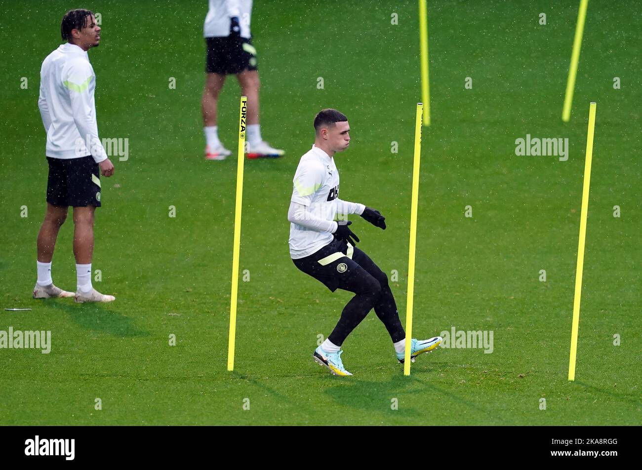 Manchester City's Phil Foden during a training session at the City ...