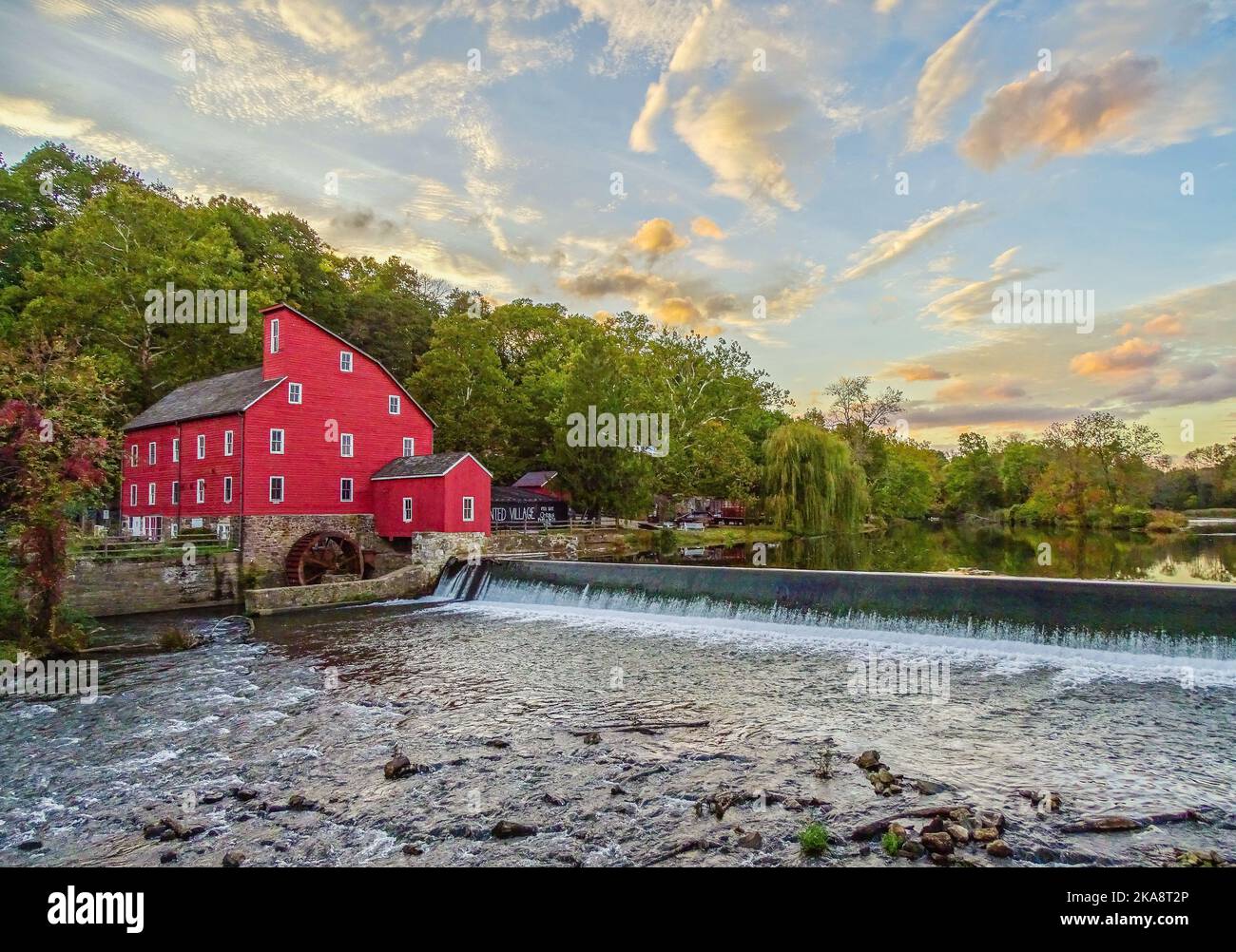 A beautiful scenery of the Red Mill Museum Village in Clinton, New ...