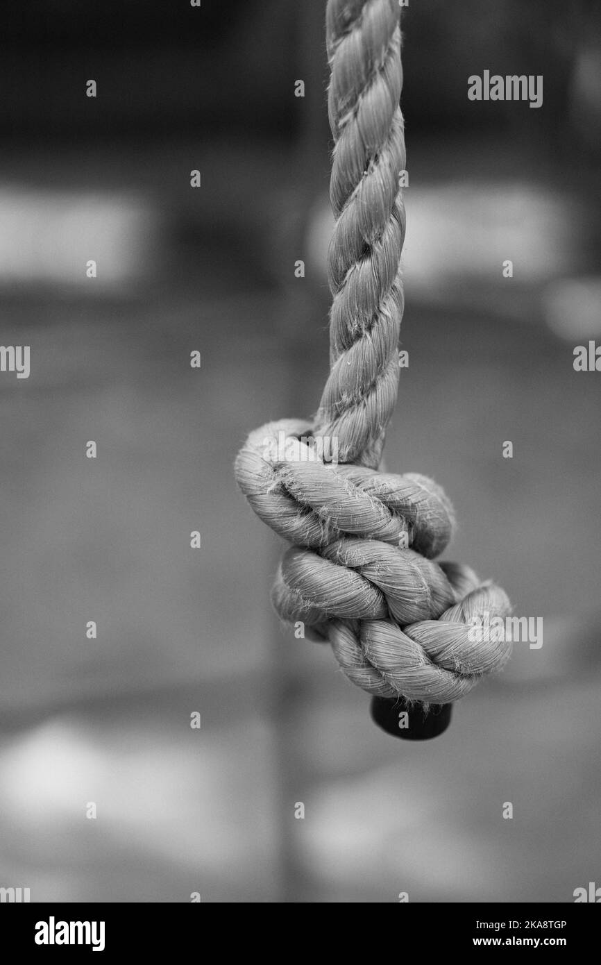 Hanging of a rope Black and White Stock Photos & Images - Alamy