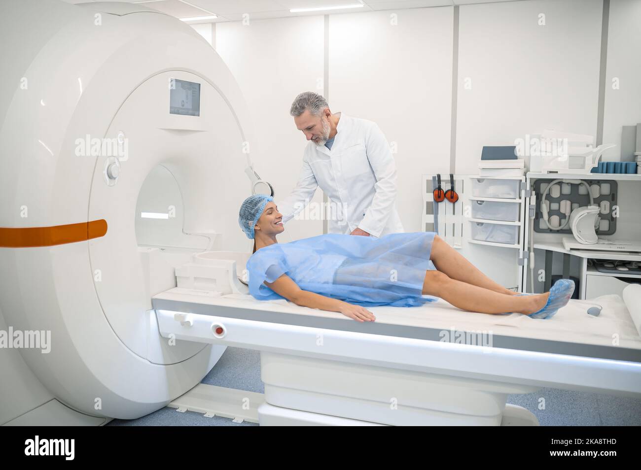 Female patient having MRI procedure in the clinic Stock Photo - Alamy