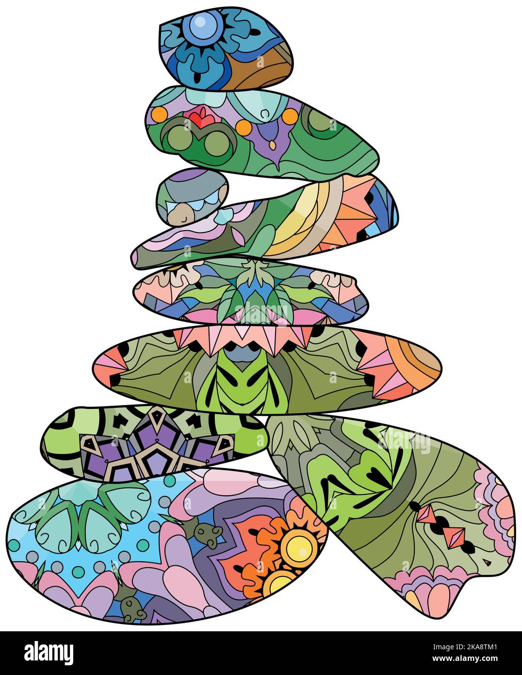 Balance concept. Zen stones flat design style Stock Vector Image & Art ...