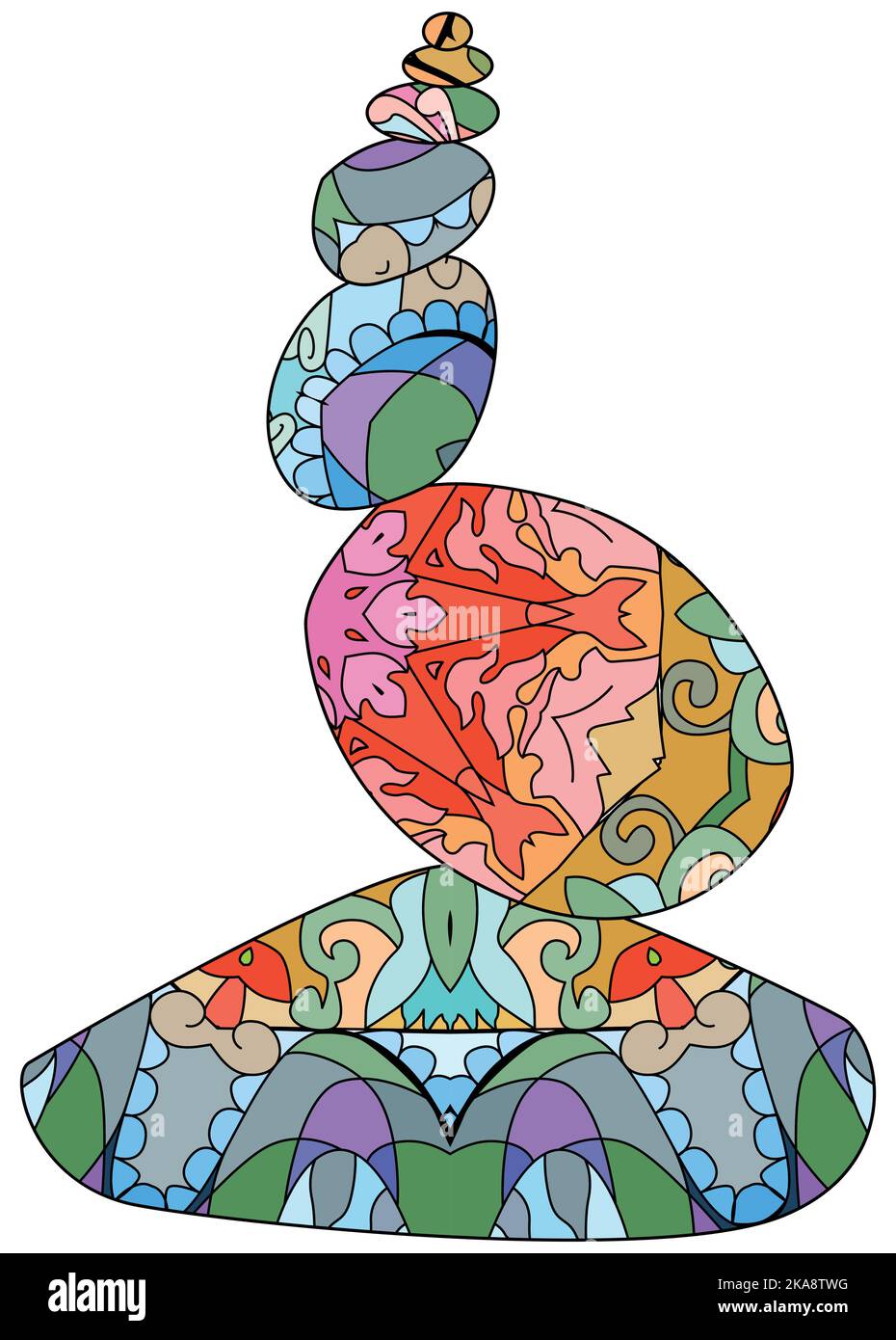 Balance concept. Zen stones flat design style Stock Vector Image & Art ...