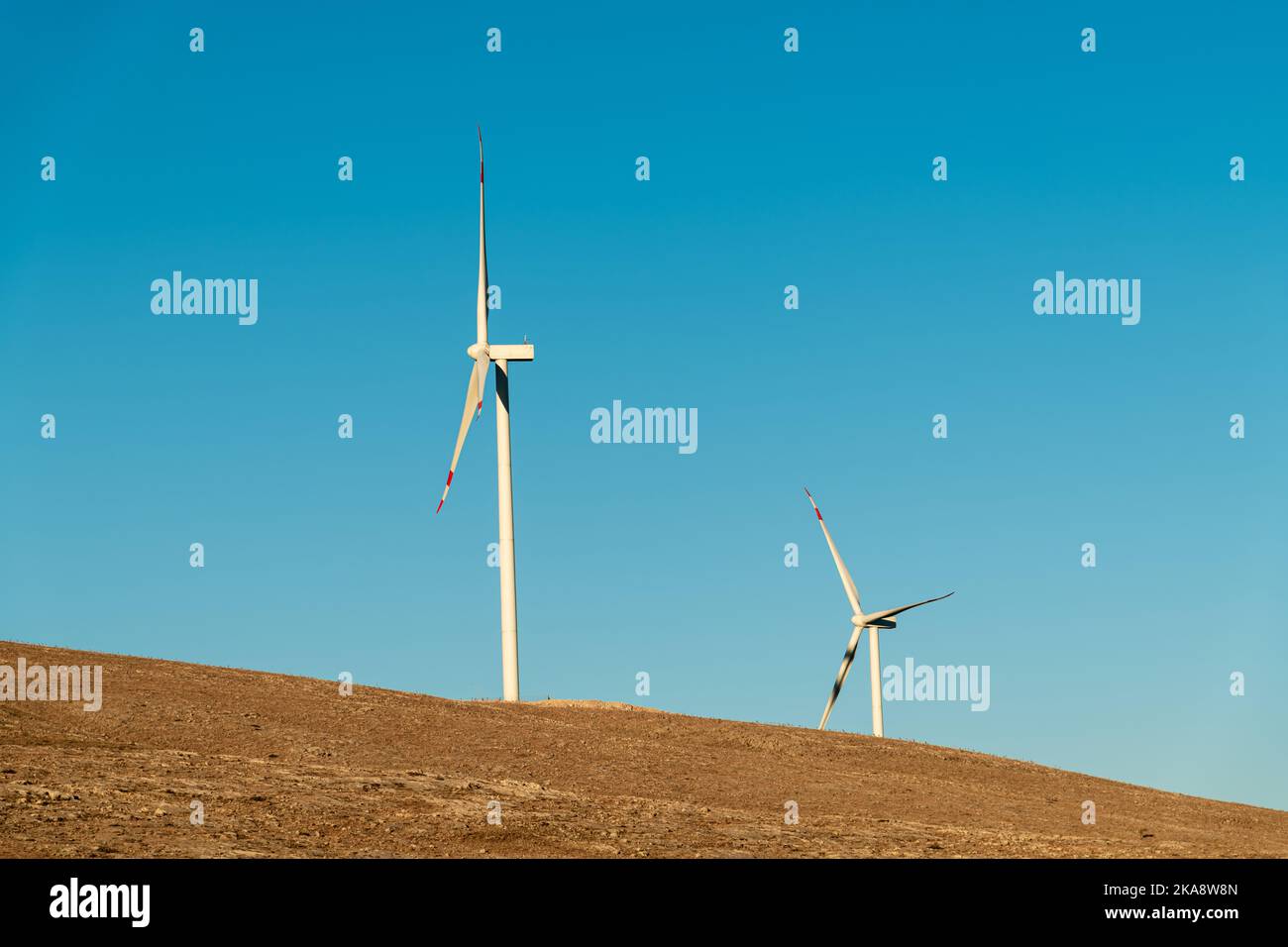 Aerial view multiple wind turbines hi-res stock photography and images ...