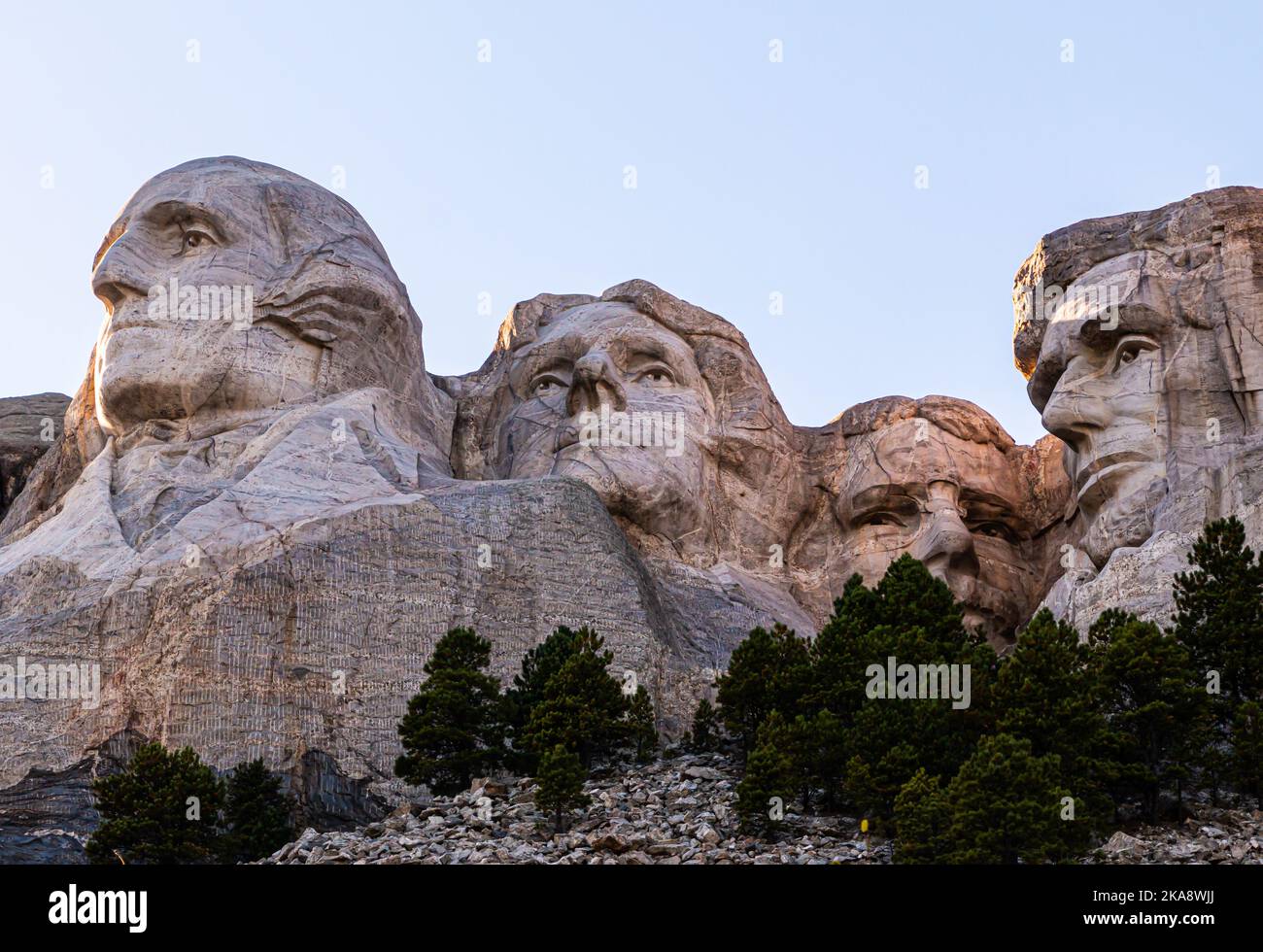 American presidents sculpture on mount rushmore hi-res stock ...