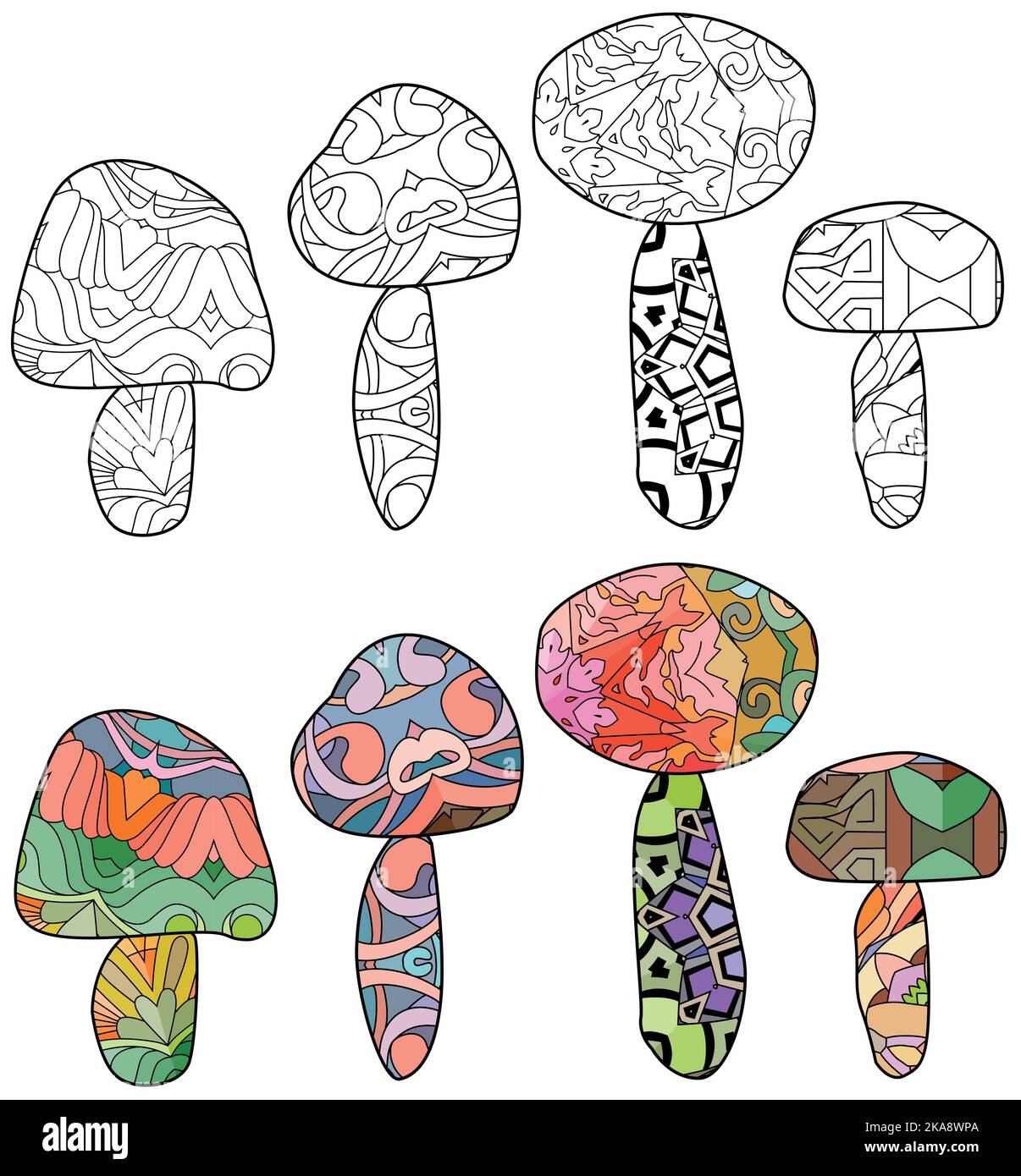 Balance concept. Zen stones flat design style for coloring pages. Color ...