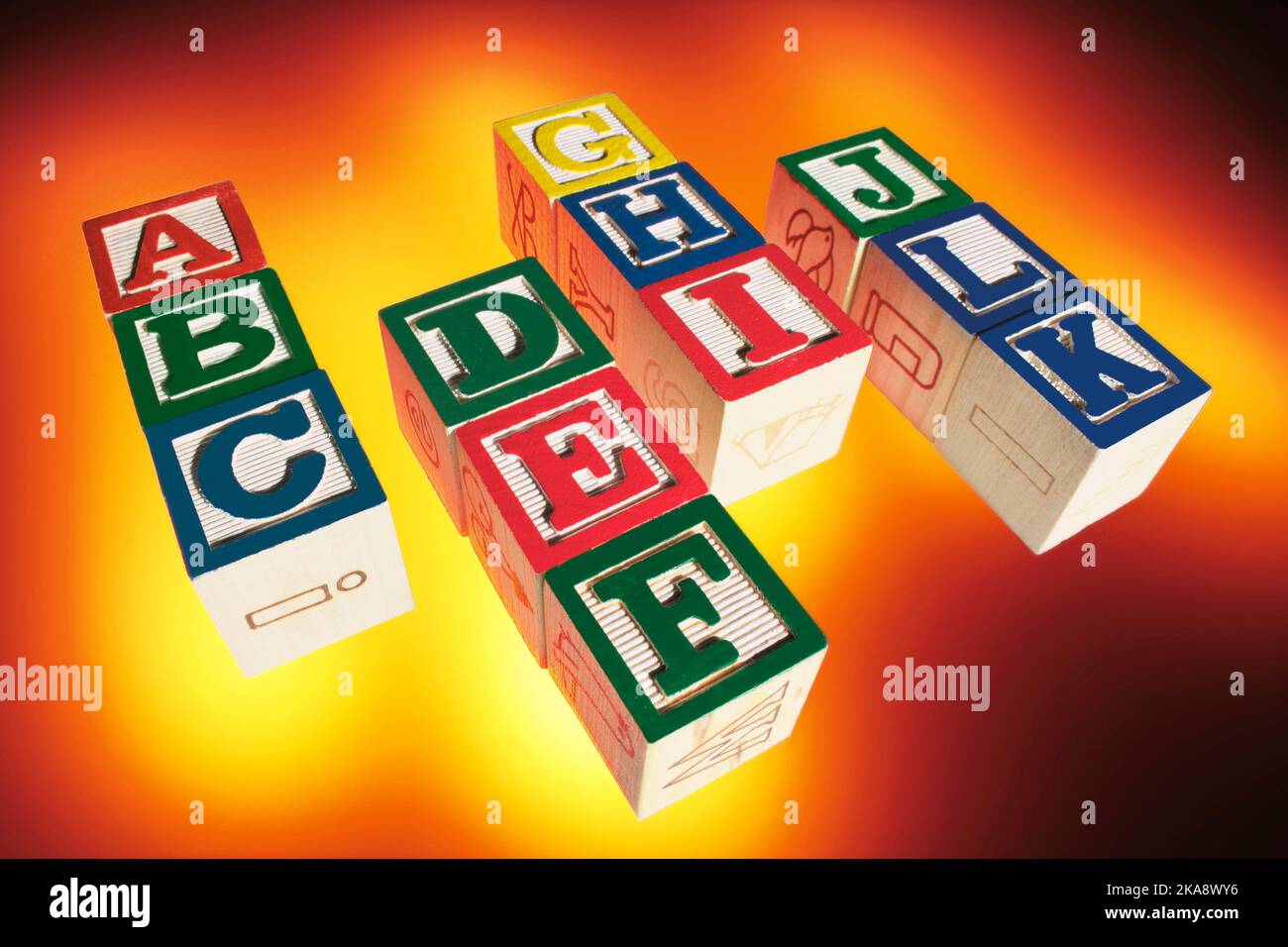 Wooden Alphabet Blocks Stock Photo - Alamy