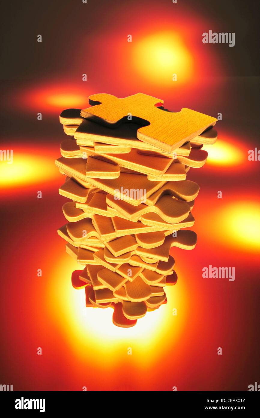 Stack of Jigsaw Puzzle Pieces Stock Photo - Alamy