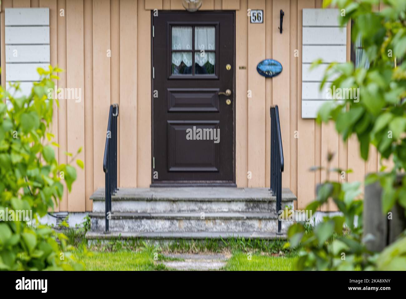 Entrance staff housing Kongsgarden Farm Bygdoy Oslo Norway Stock Photo ...