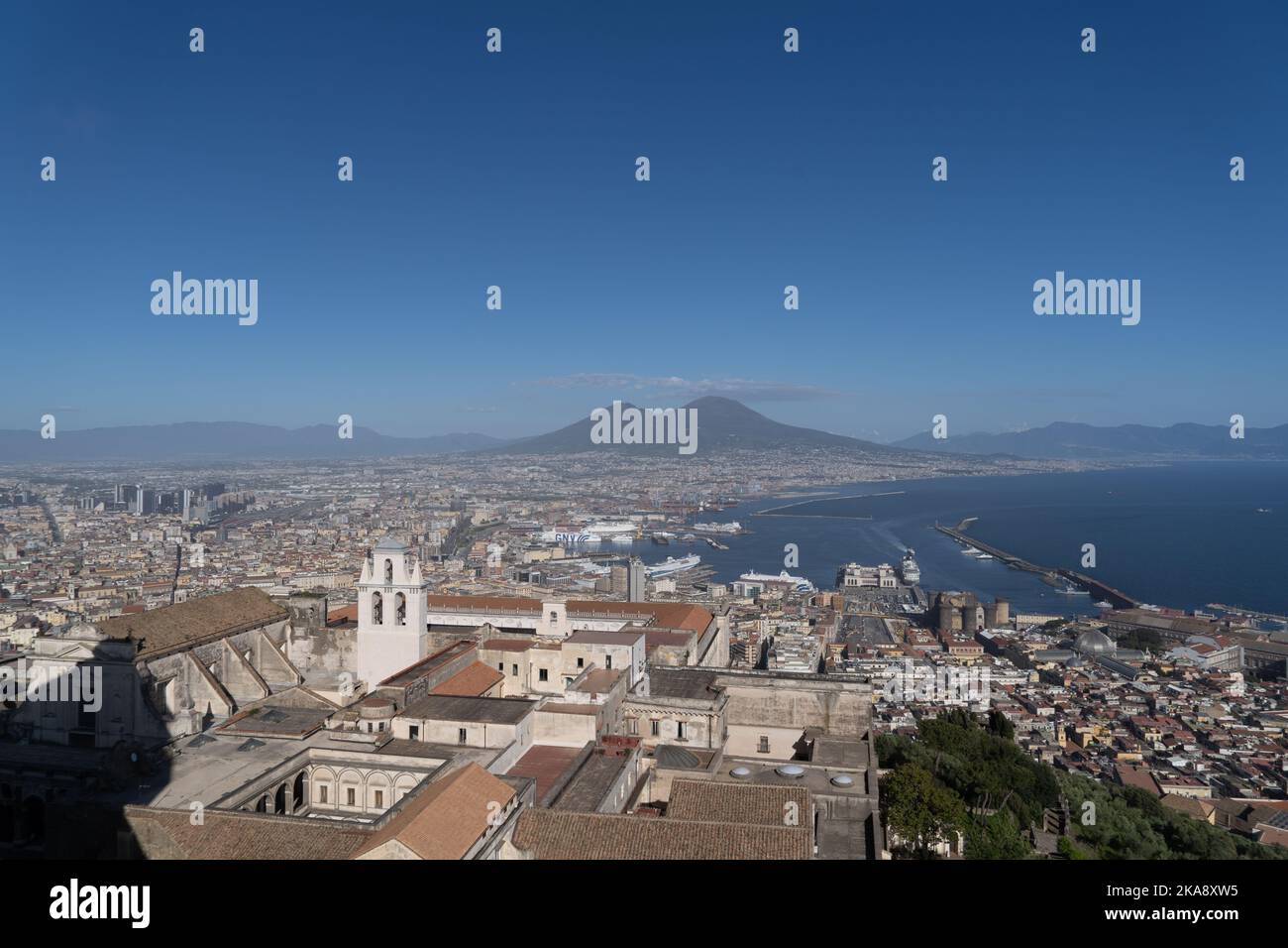 An aerial view of the buildings in Nepales, Italy Stock Photo - Alamy