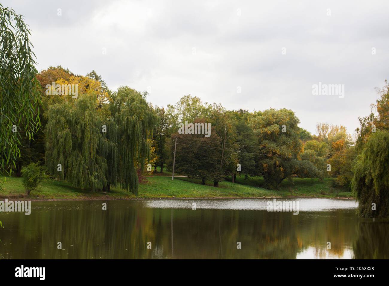Autumn landscape in a city park, autumn in Moldova Stock Photo - Alamy