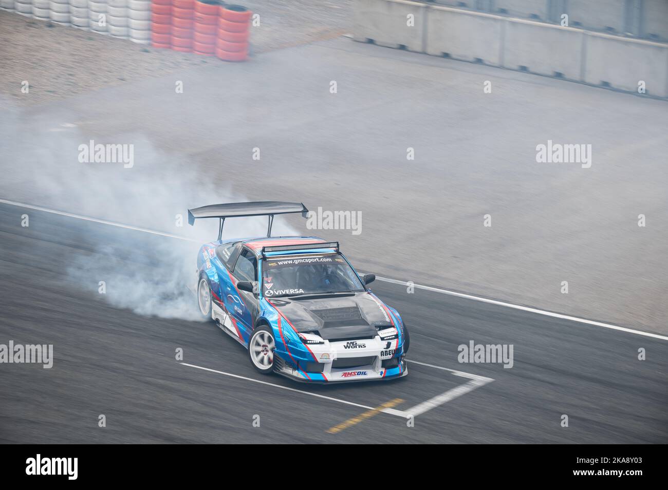 Nissan Silvia S13 drifting on the circuit Stock Photo - Alamy