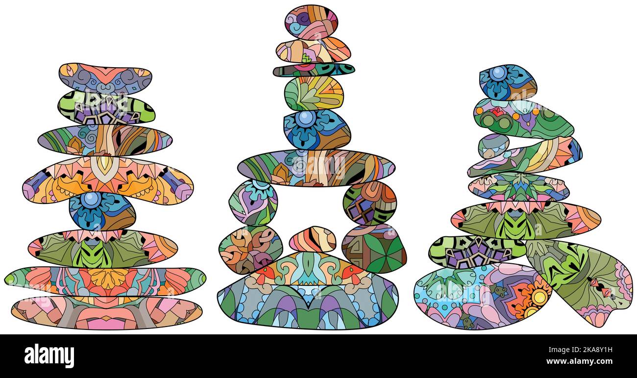 Balance concept. Zen stones flat design style Stock Vector Image & Art ...