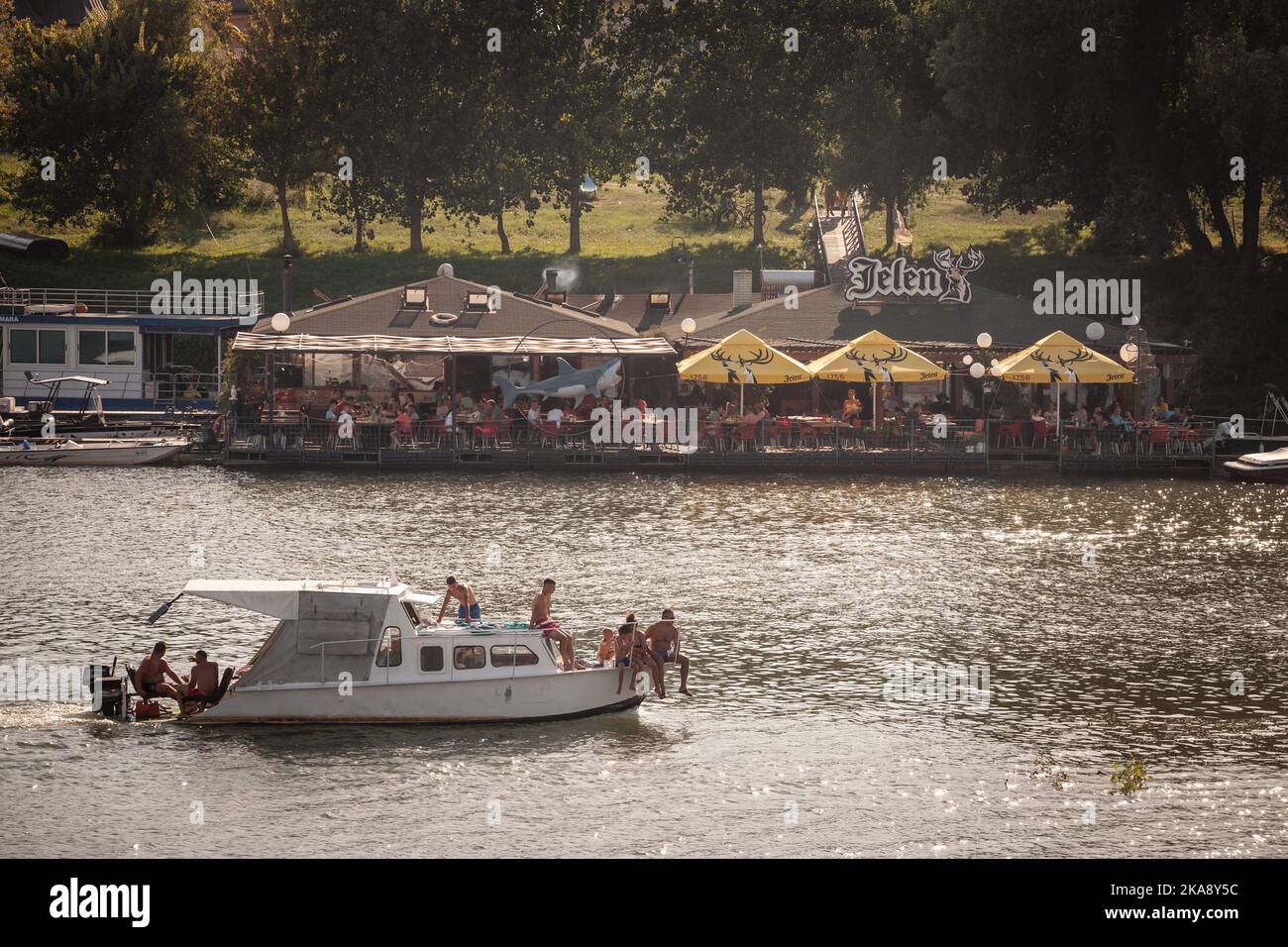 Picture of a Serbian splav, a club and restaurant on water, in Sremska ...