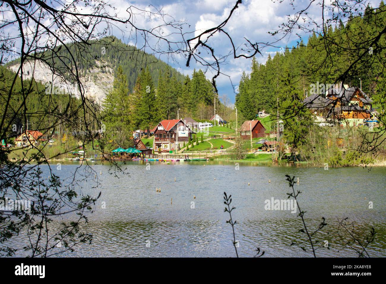 It is a natural dam lake formed by the collapse of a slope due to an ...