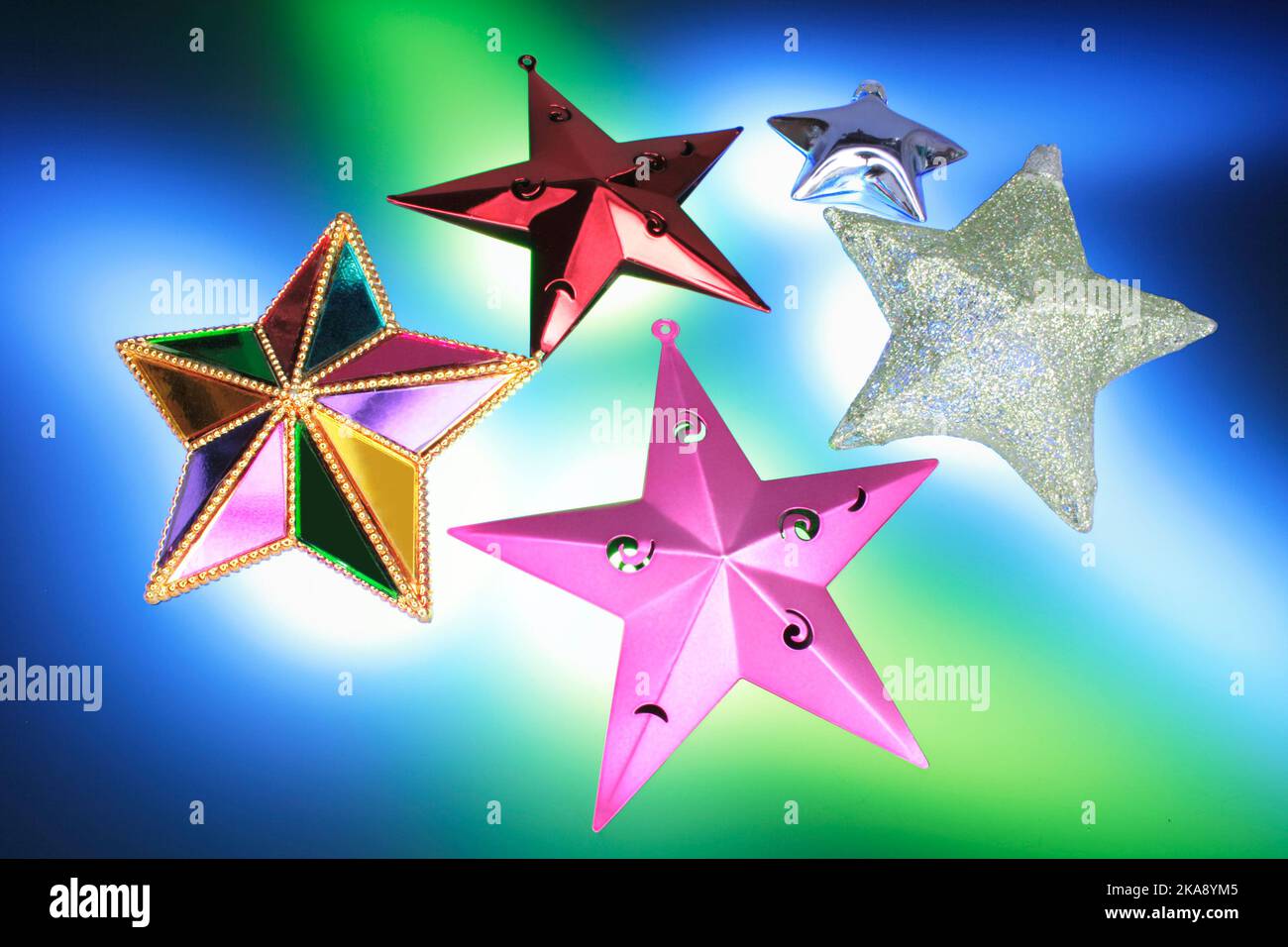 Christmas Star Ornaments Stock Photo - Alamy