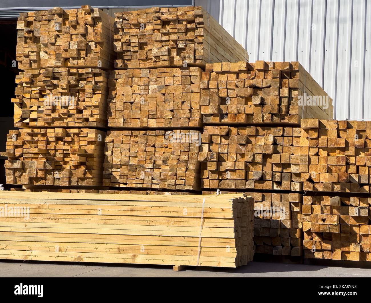 Stacked wood timber construction background hi-res stock photography ...
