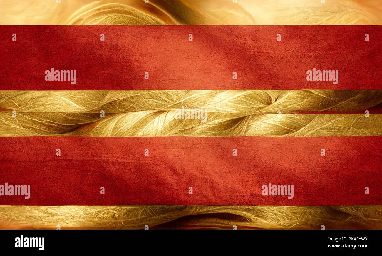 Gold and red texture background. Luxury clothes material backdrop. 3D ...