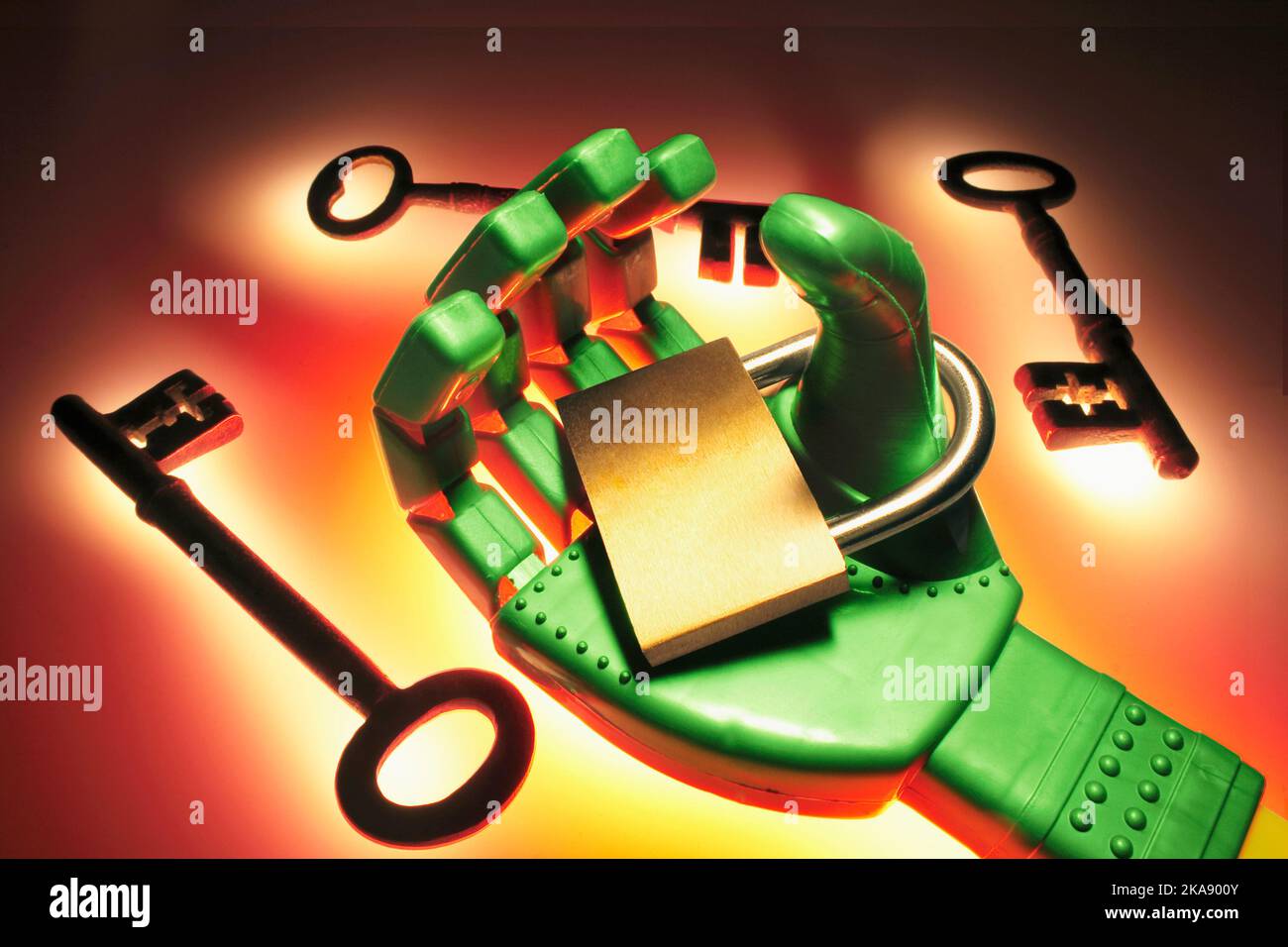 Robotic hand holding keys hi-res stock photography and images - Alamy