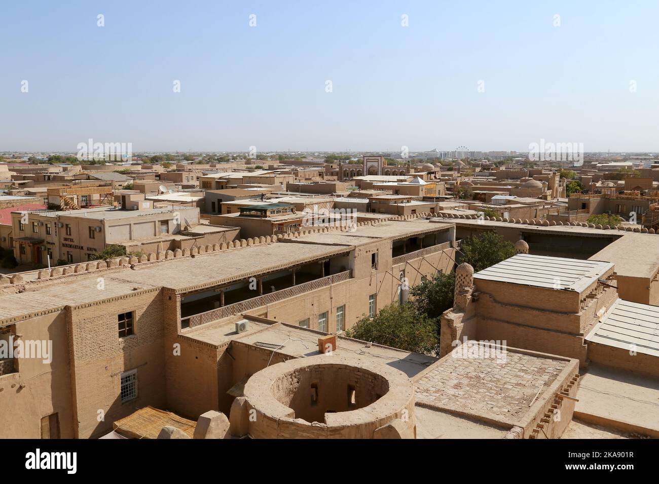 Harem seen from Kunya Ark Palace roof terrace, Ichan Kala (Inner ...