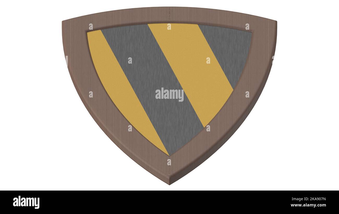 wood shield medieval 3d render illustration Stock Photo - Alamy