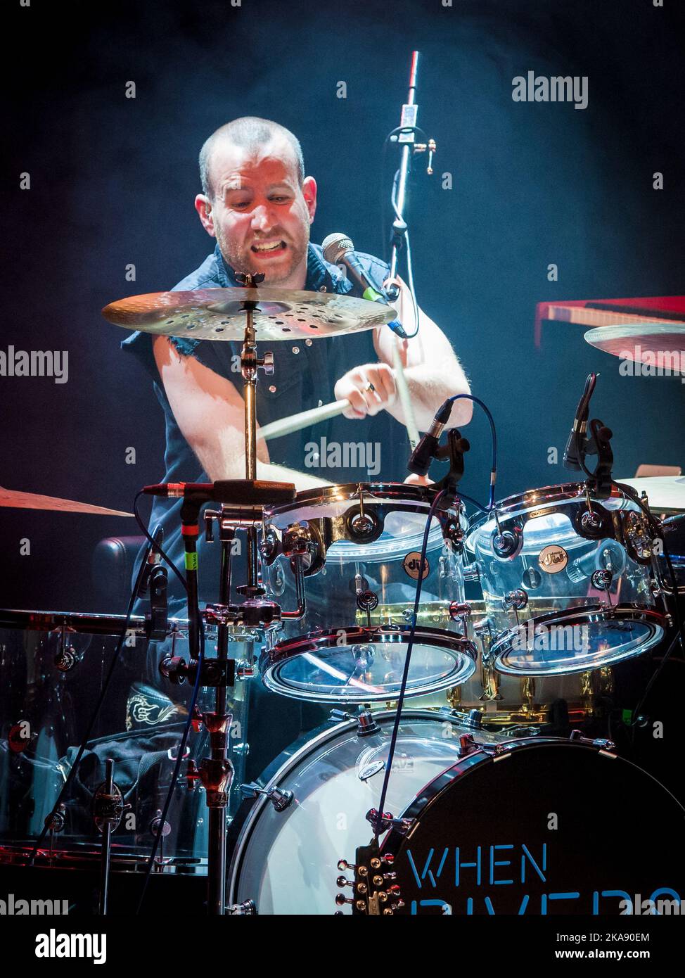 James Fox on drums Stock Photo - Alamy