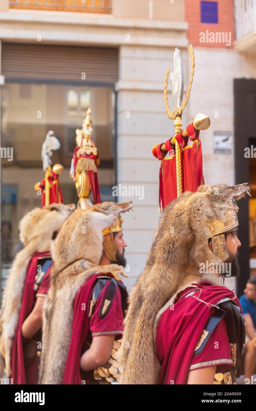 CARTAGENA, SPAIN - 23 SEPTEMBER 2022 Carthaginians and Romans historic ...