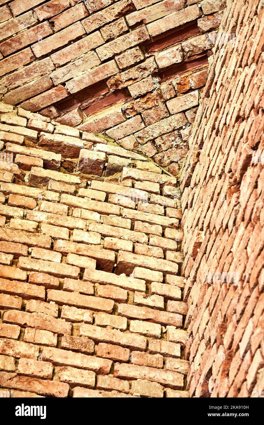 A ceiling and wall made of old bricks Stock Photo - Alamy