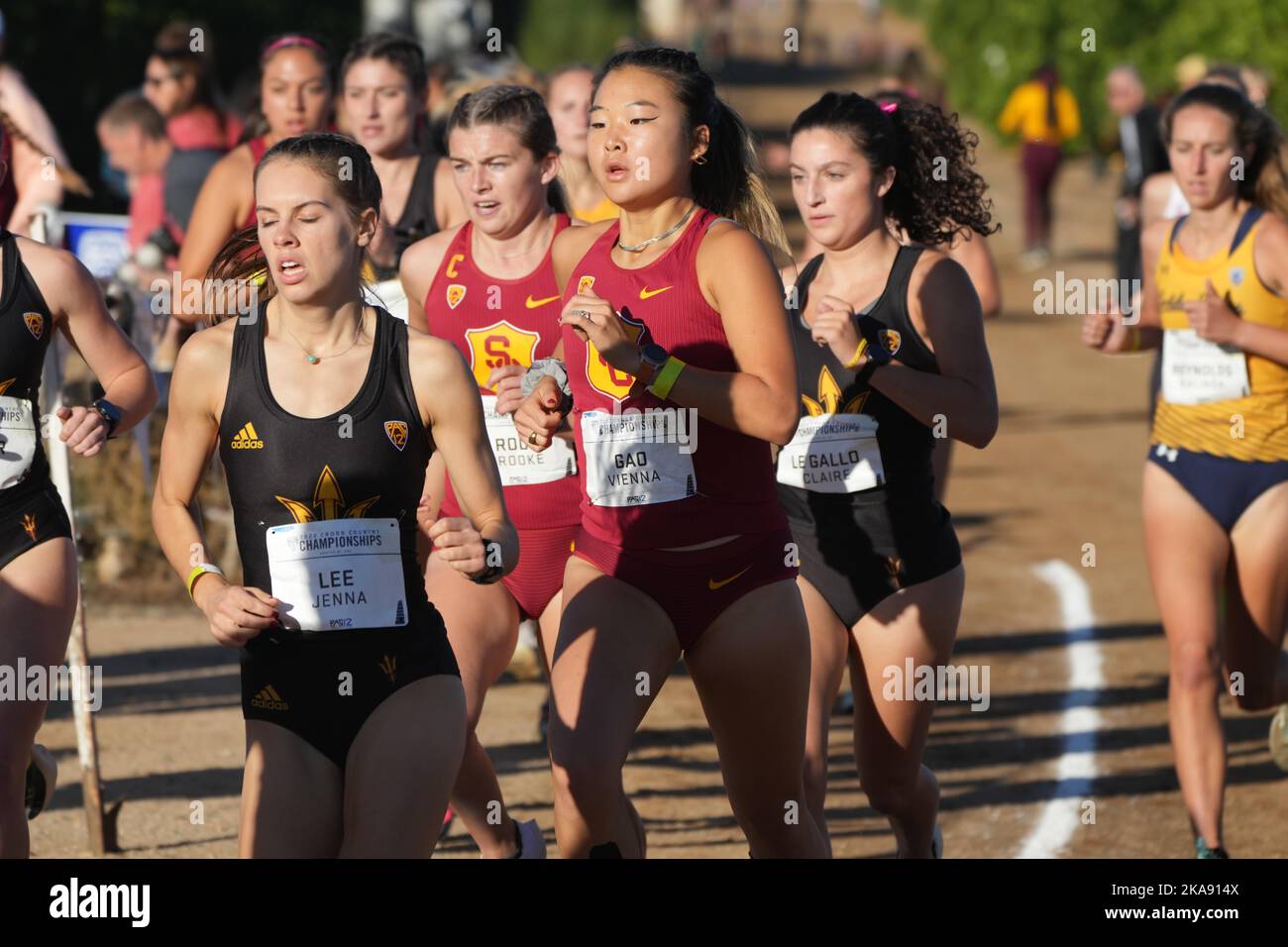 Vienna Gao of Southern California runs in the women's race during the ...