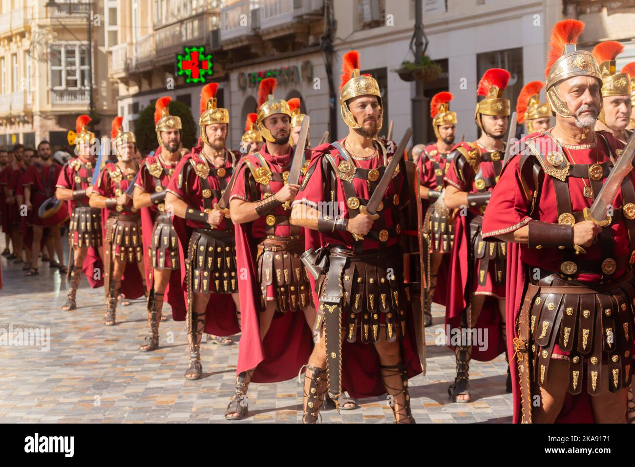 CARTAGENA, SPAIN - 23 SEPTEMBER 2022 Carthaginians and Romans historic ...