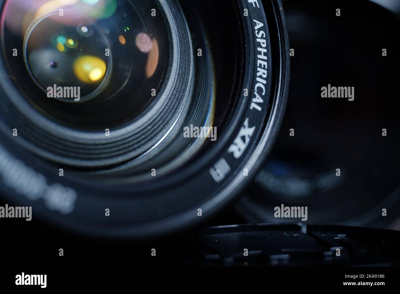 A macro shot of aspherical lens on a camera Stock Photo - Alamy