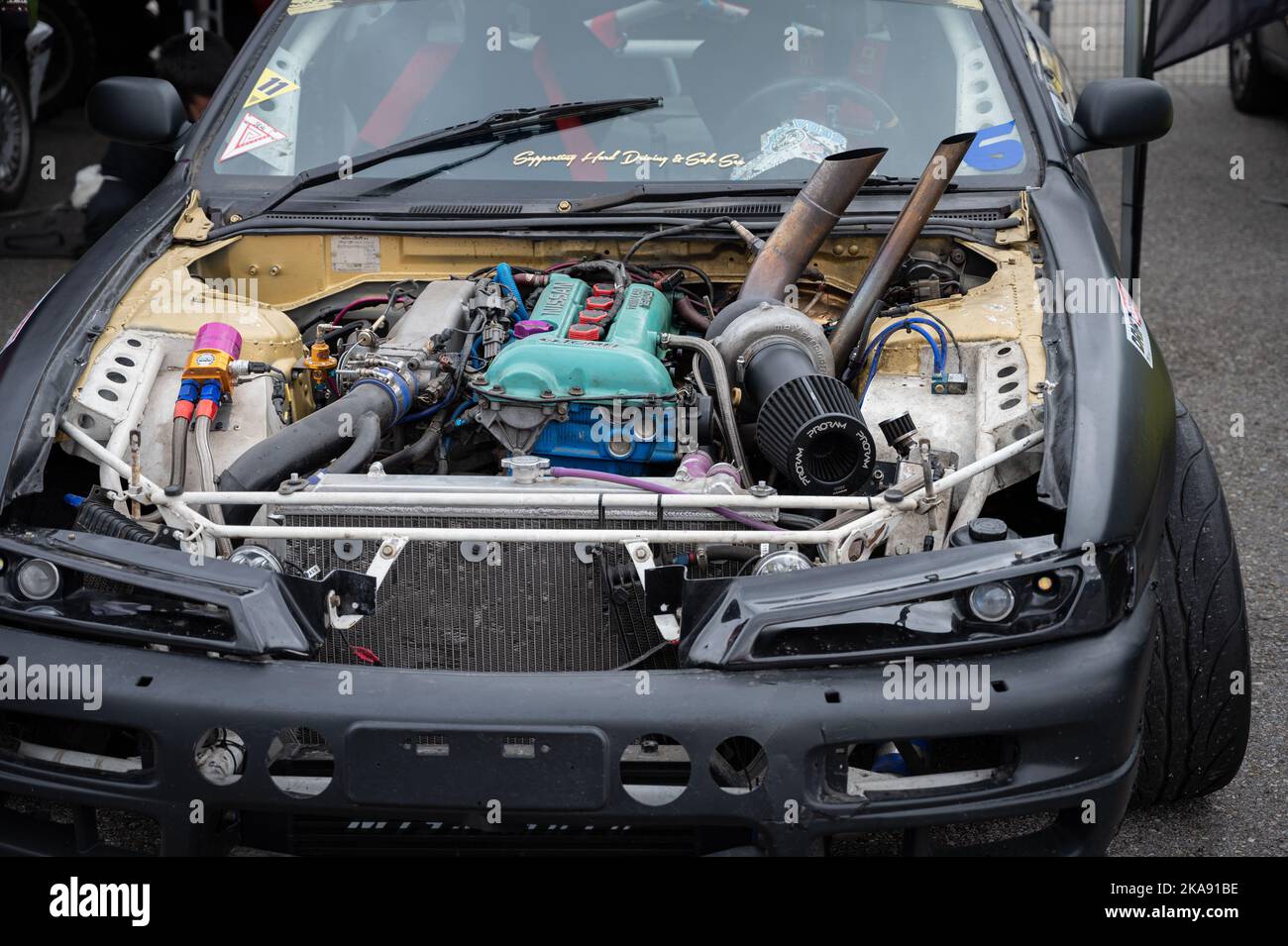 engine of a Nissan Silvia S14 prepared to drift Stock Photo - Alamy