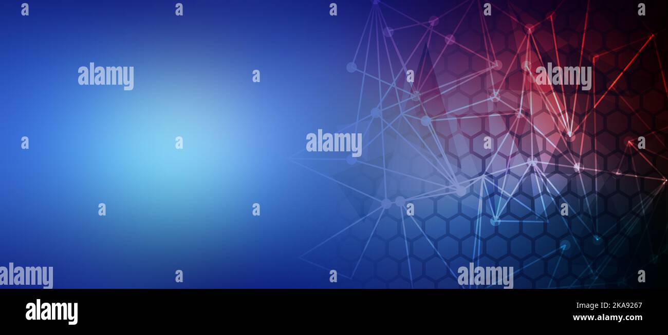 An illustration of a blue abstract digital background with connection ...