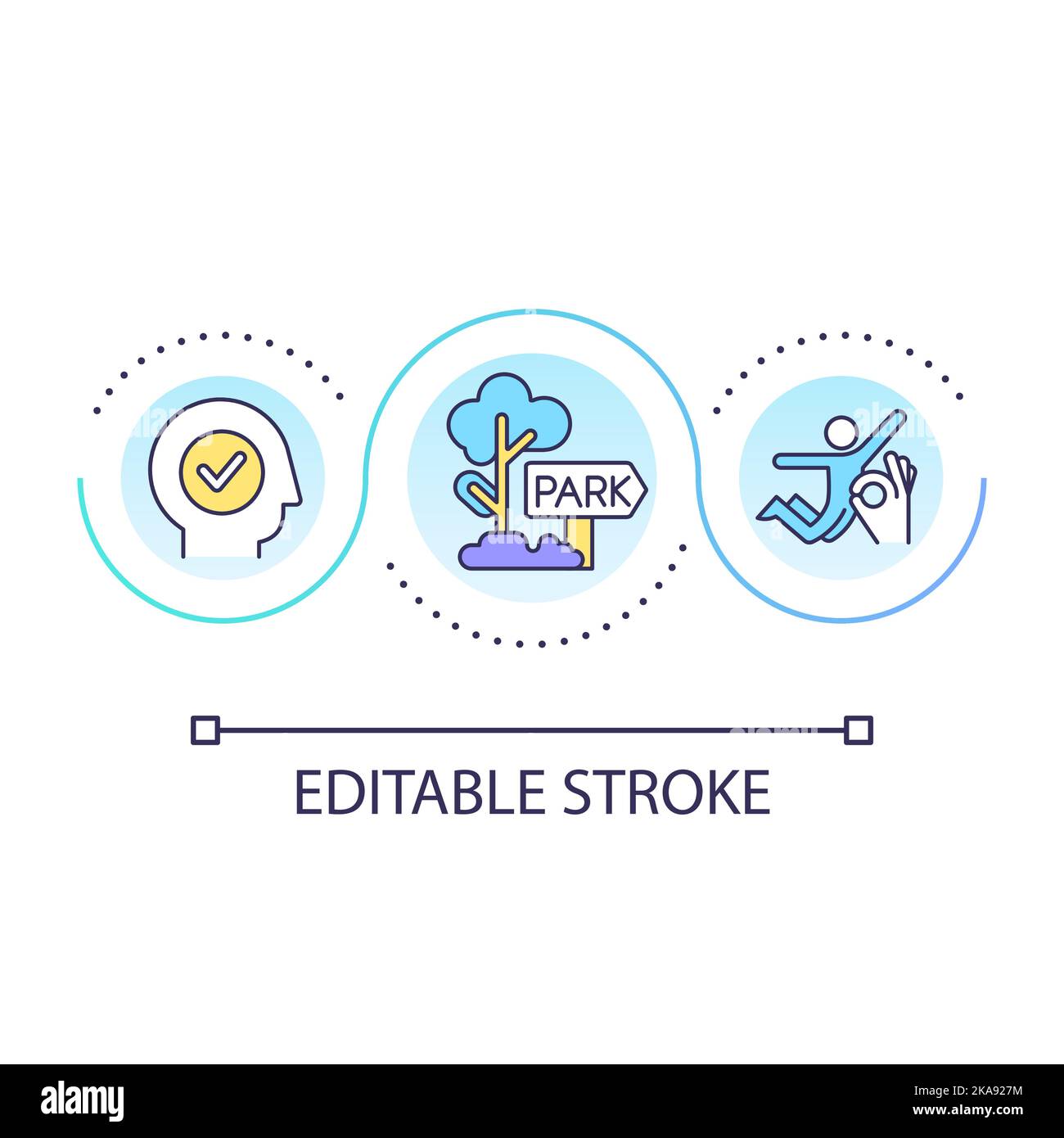 Positive impact of walking loop concept icon Stock Vector Image & Art ...