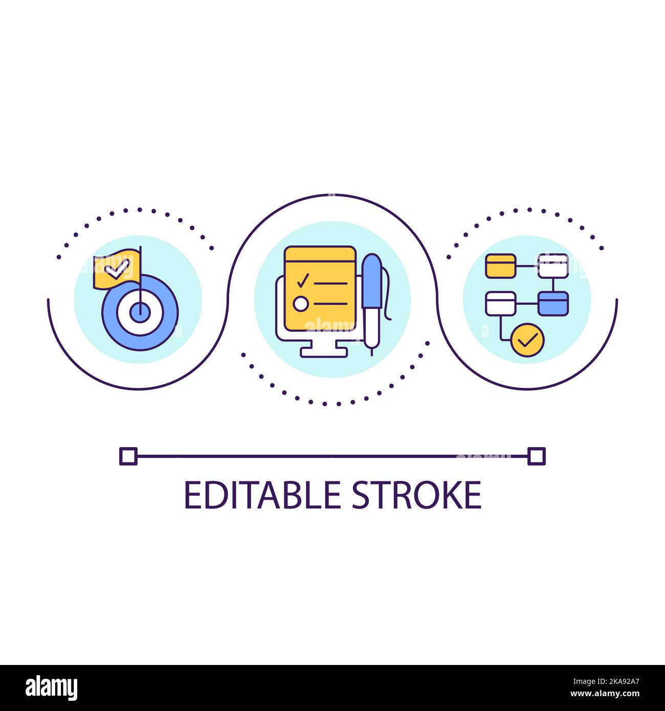 Goal setting concept hand Stock Vector Images - Alamy