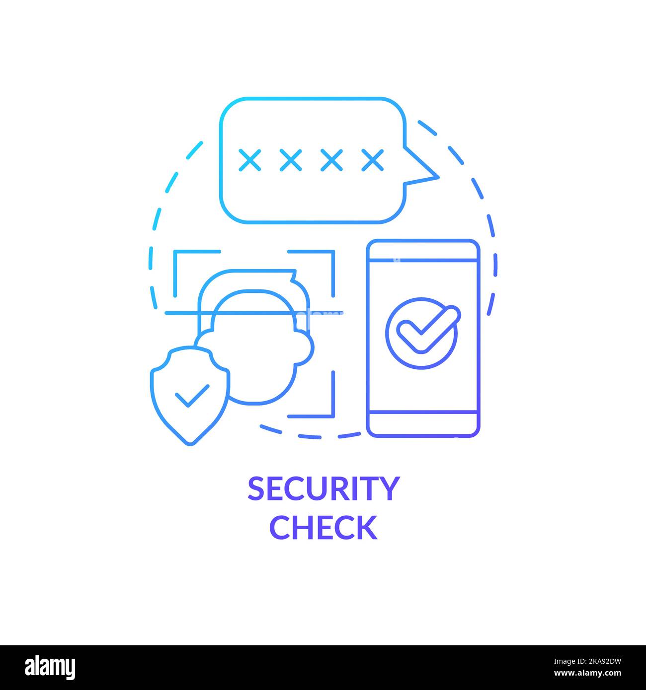 Security test blue gradient concept icon Stock Vector Image & Art - Alamy