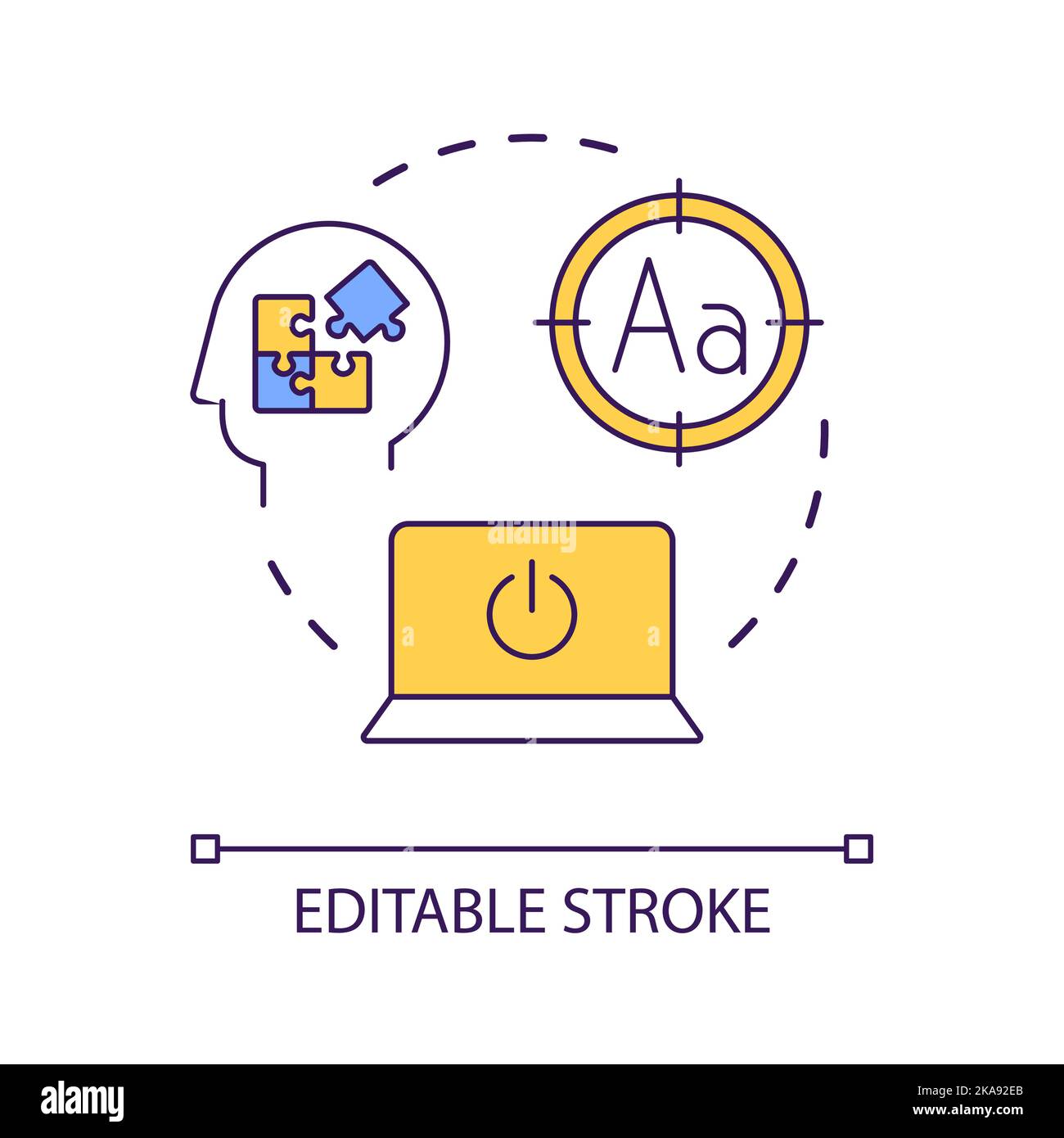 Focus on work tasks concept icon Stock Vector Image & Art - Alamy