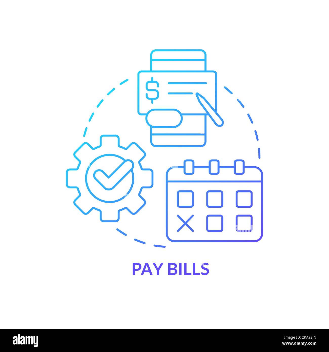 Auto payment blue gradient concept icon Stock Vector Image & Art - Alamy