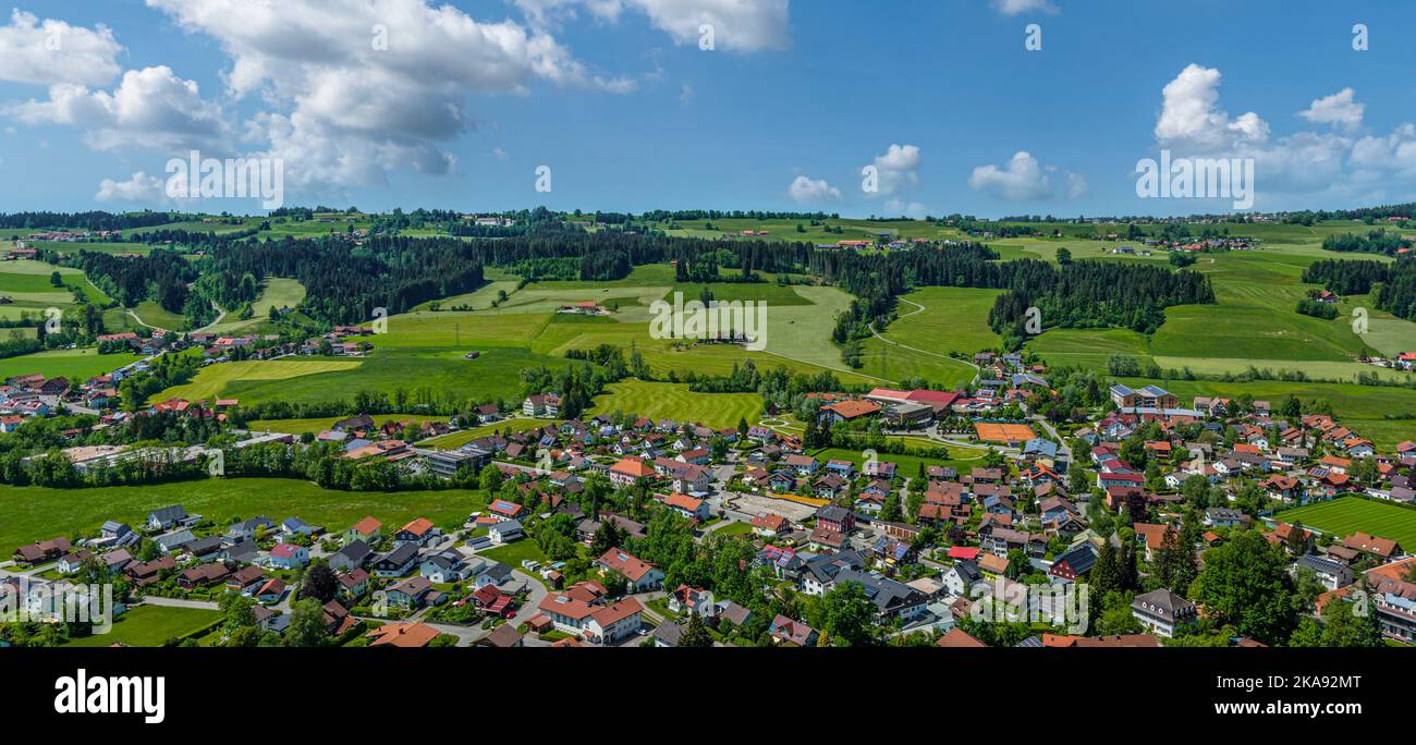 Aerial view to Weiler in Western Allgaeu Stock Photo - Alamy