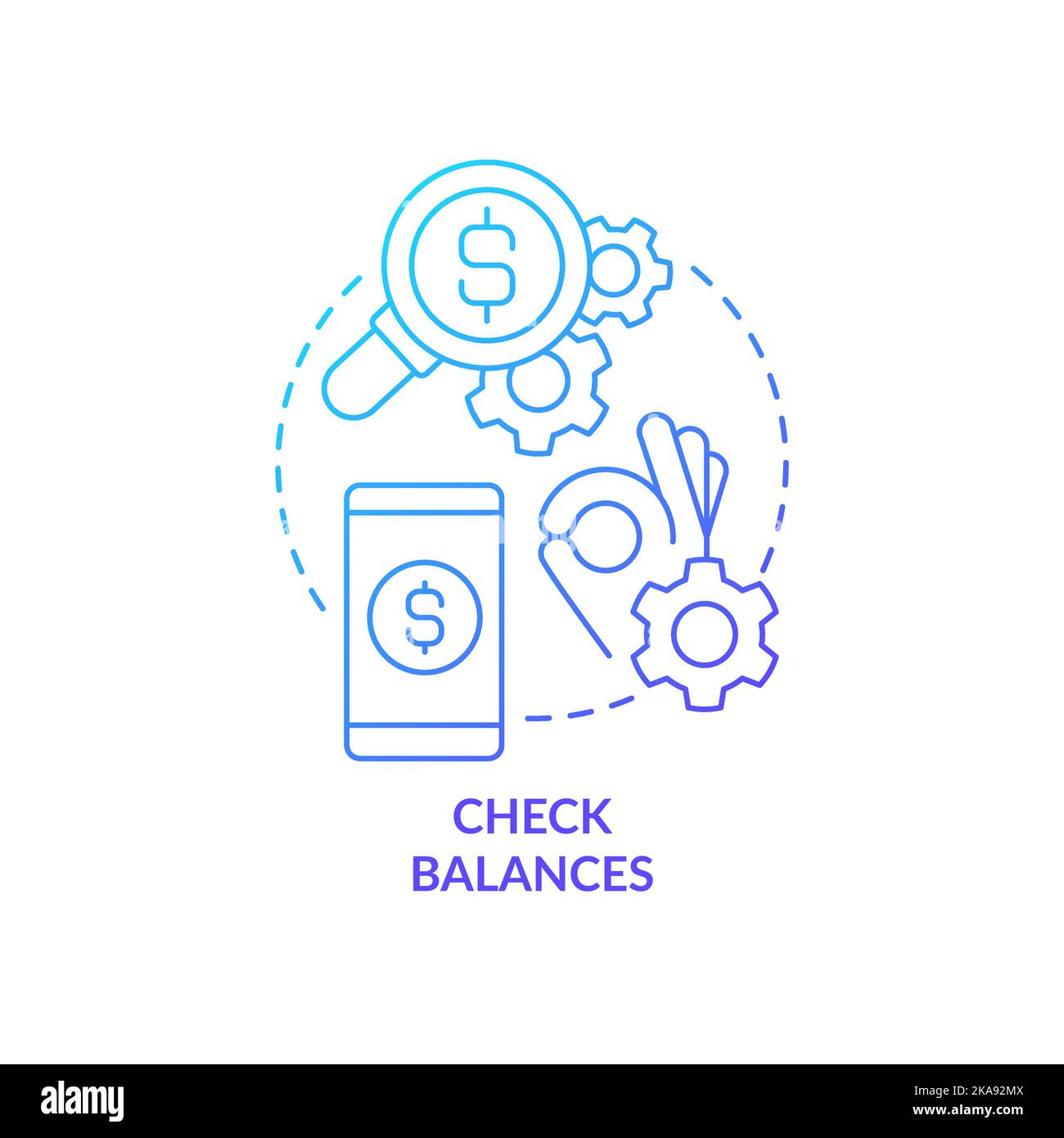 Account balance blue gradient concept icon Stock Vector Image & Art - Alamy