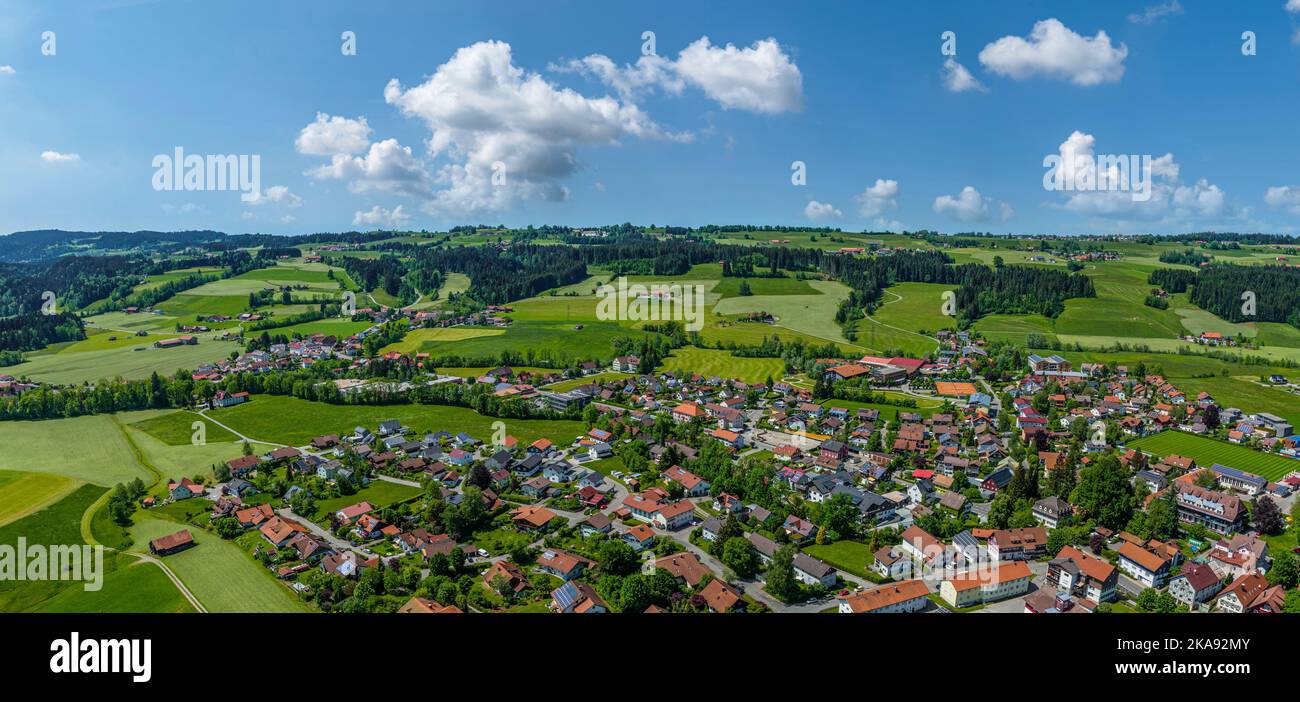 Aerial view to Weiler in Western Allgaeu Stock Photo - Alamy
