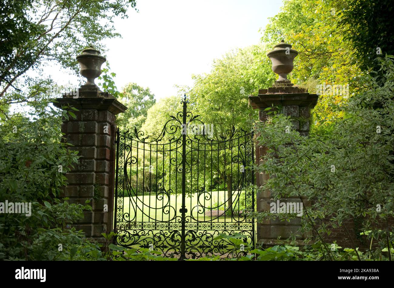 Beautiful iron gate at Wallington Hall, which was the seat of the ...
